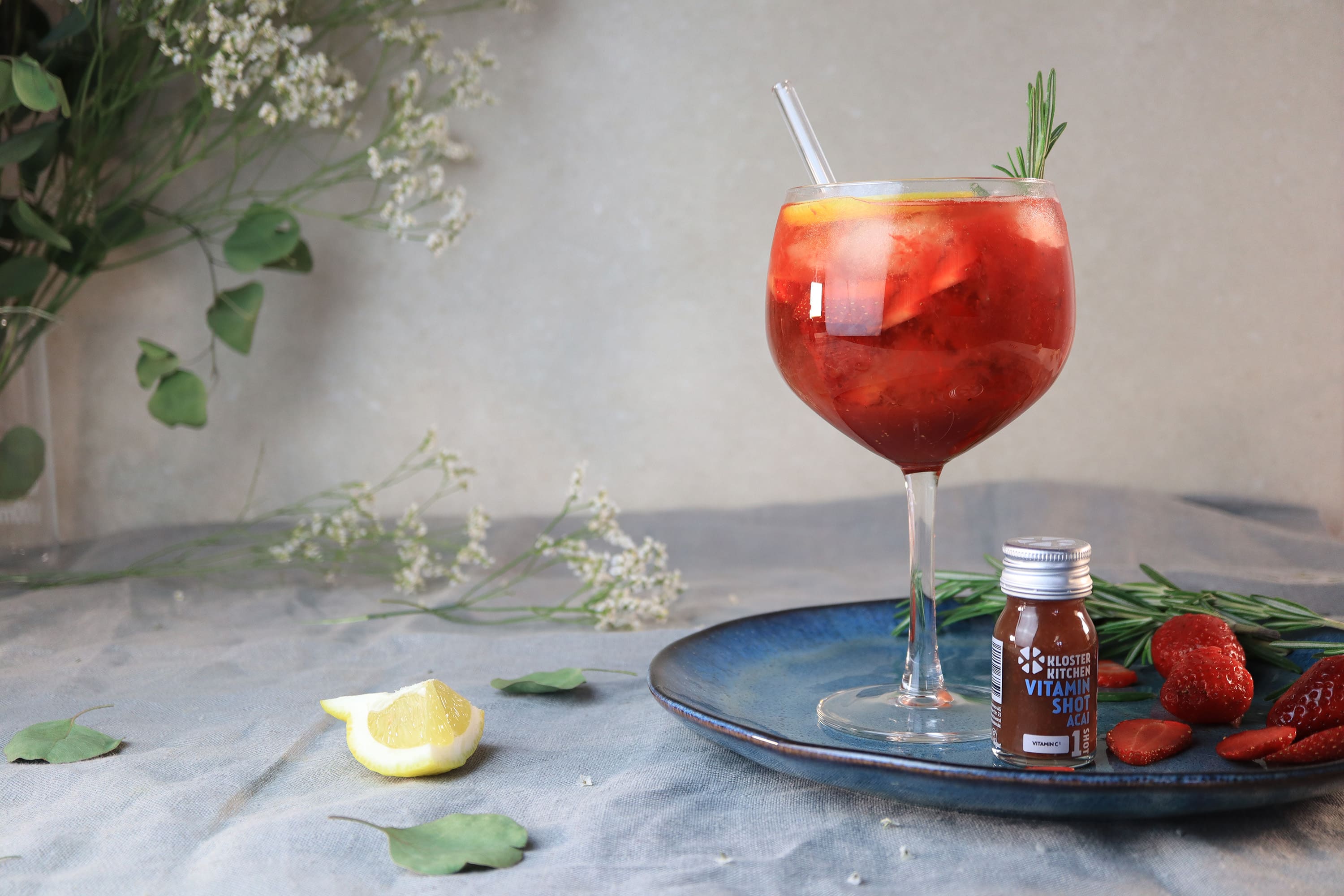 Erdbeer Acai Mocktail | Kloster Kitchen Rezepte